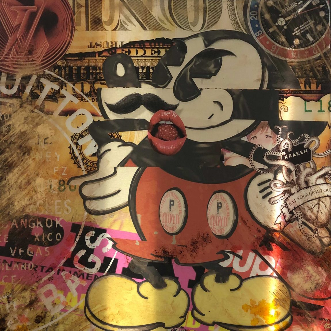 Mickey Cartoon raspberry in the mouth | Artwork by James Chiew ...