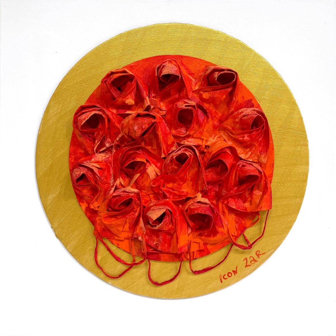 Orange circle gold | Artwork by Icon Zar | Galeria HMH | Art Gallery ...
