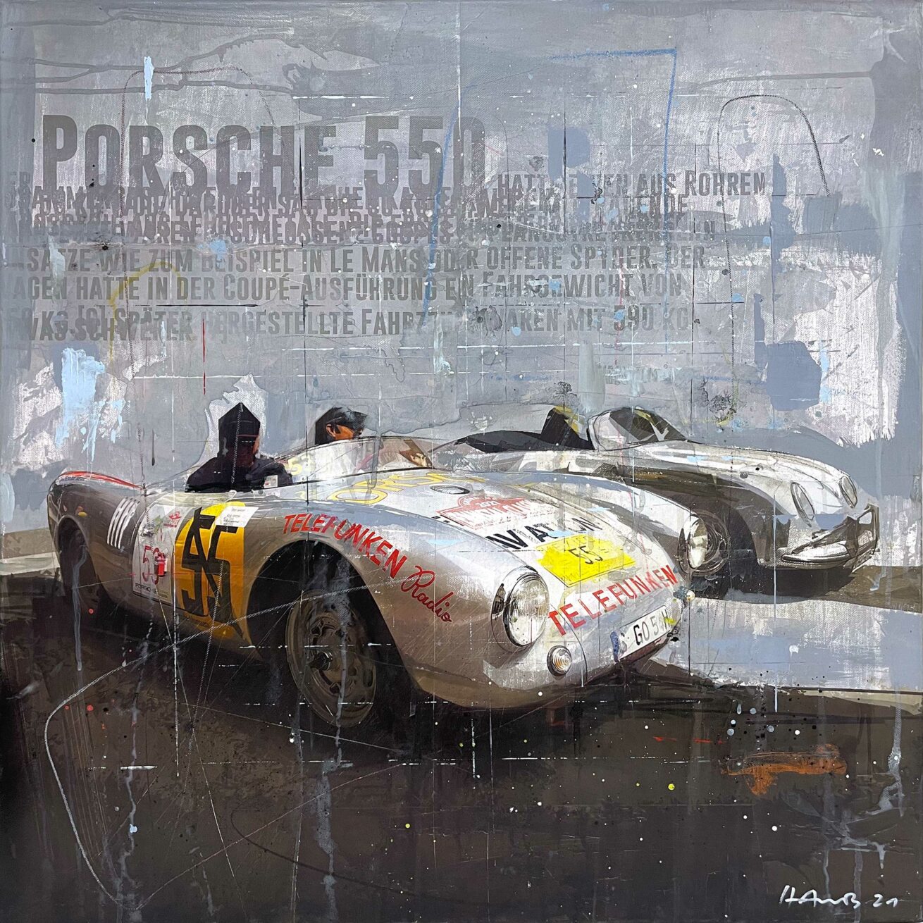 Porsche 550 | Kunstwerk von Markus Haub | Galeria HMH | Kunstgalerie ...